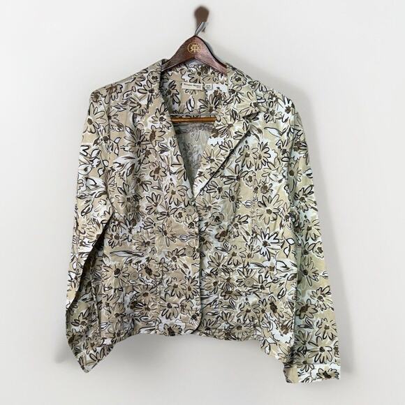 Studio Works | Jackets & Coats | Studio Works Womens Beige Floral ...